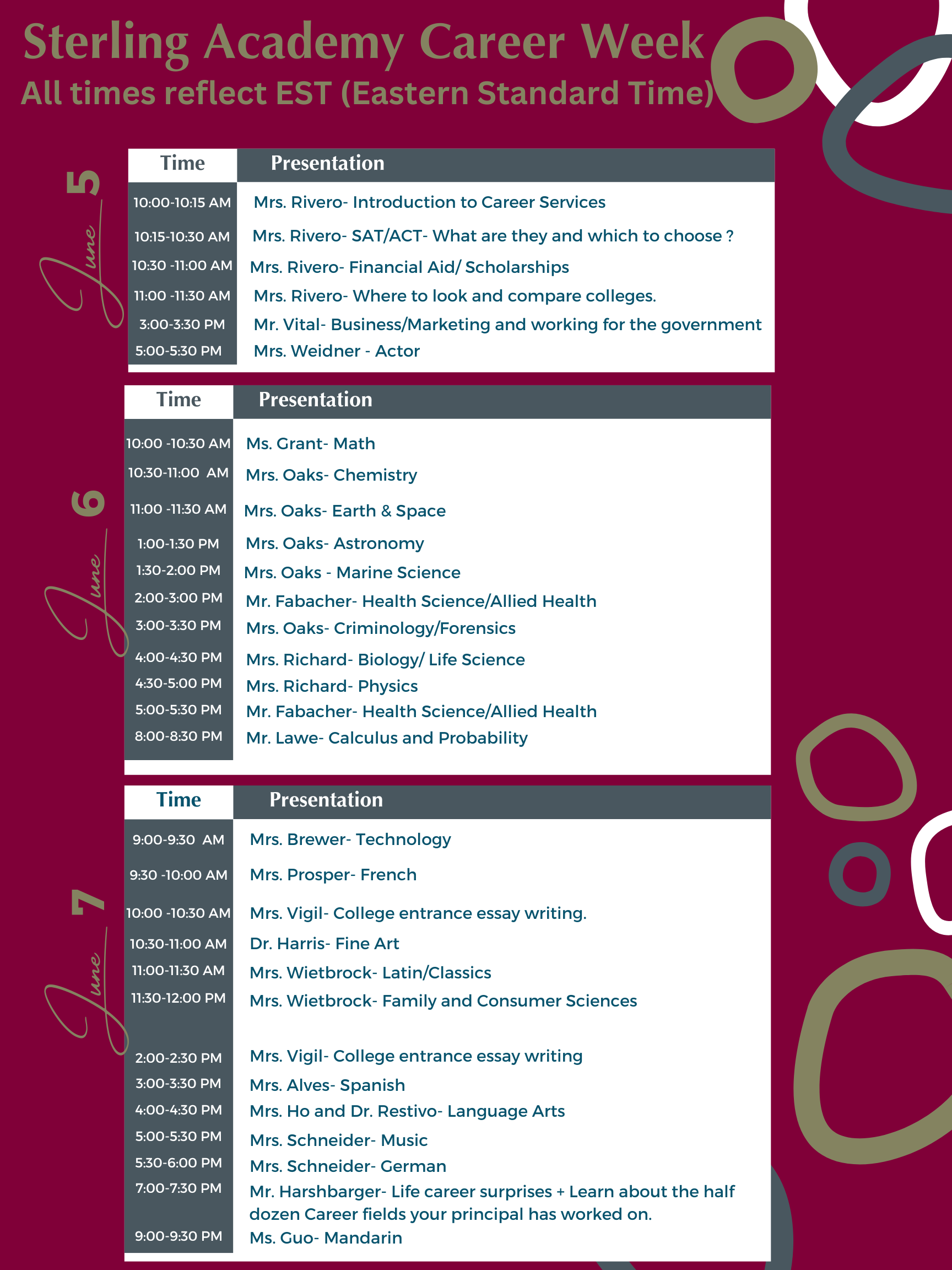 Sterling Academy Career Week 2023