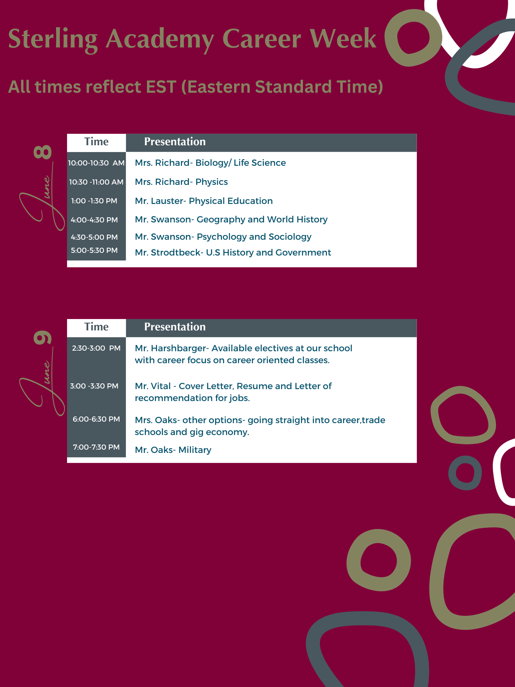 Sterling Academy Career Week 2023